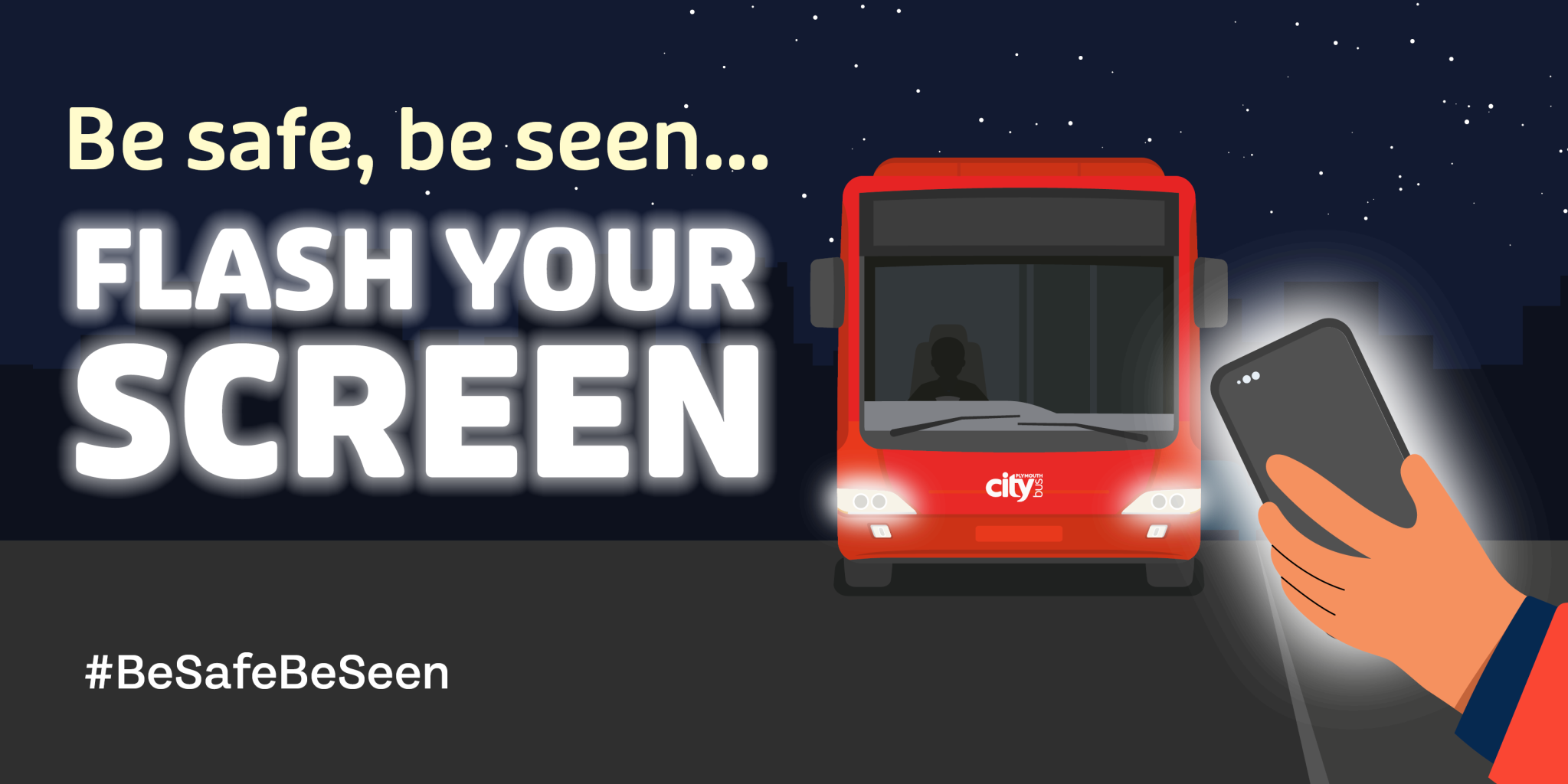Be safe and be seen - Plymouth Bus