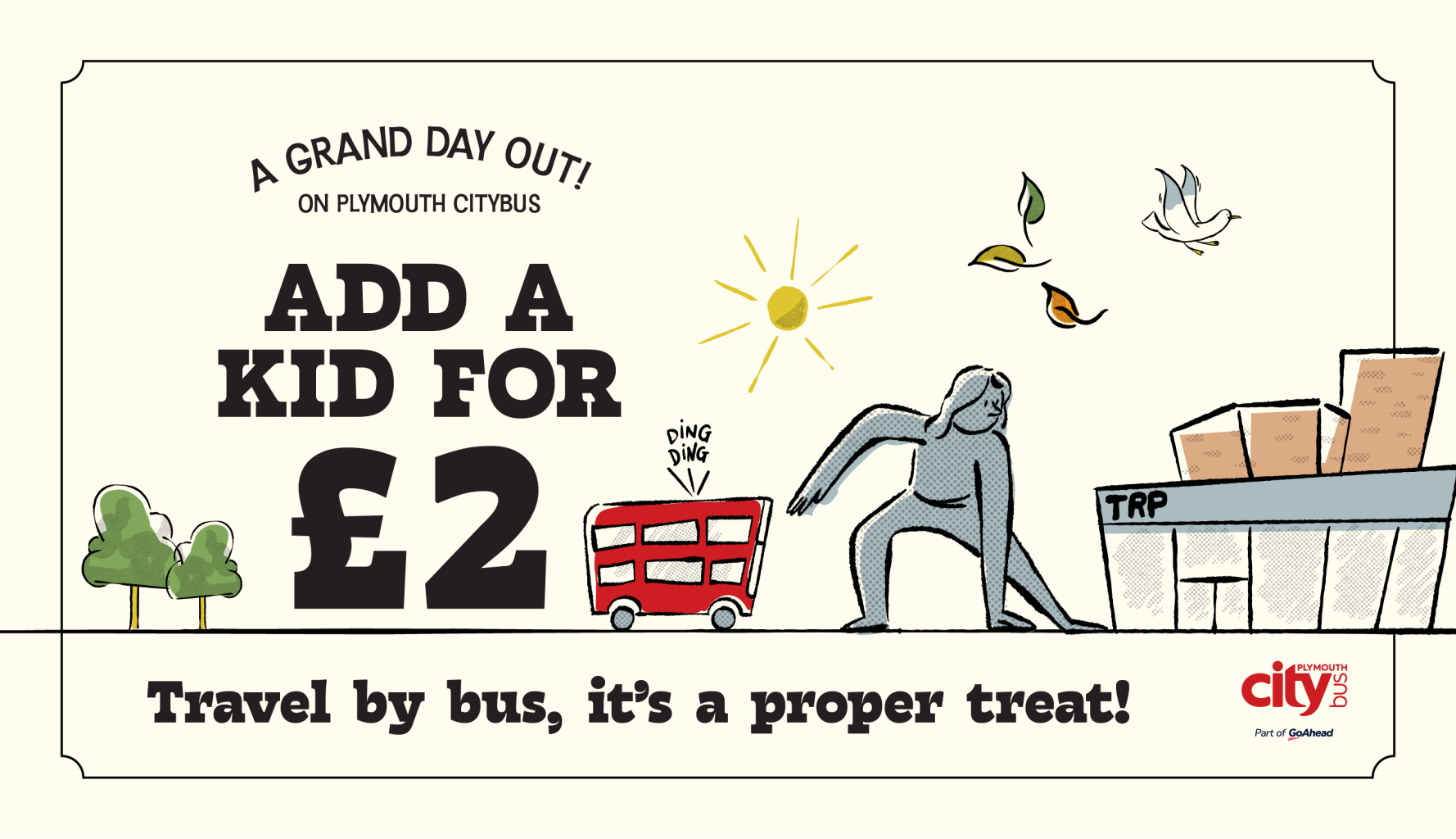 Add a Kid for £2 and have a Grand Day Out - Plymouth Bus